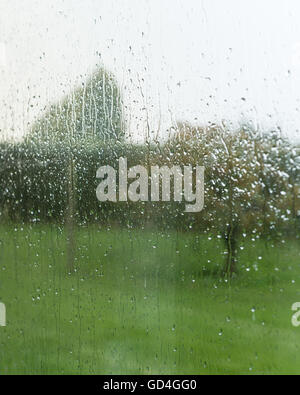Rainy day, raindrops on the window Stock Photo - Alamy