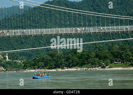 Ram Jhula is an iron suspension bridge situated in Rishikesh ...