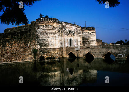 India, Rajasthan, Bharatpur, Lohagarh Fort, 18th century fortress ...