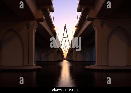Business Bay Crossing in Dubai Creek Stock Photo - Alamy