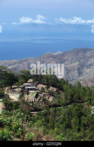 a vilage in the landscape near the city of Dili in the south of East ...