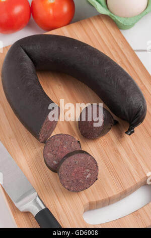 Black pudding UK Stock Photo - Alamy