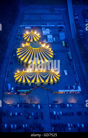 Aerial view, Circus Tent, Christmas Circus in the area, show "Beautiful ...