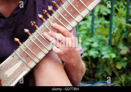 Sitar in playing position Stock Photo - Alamy