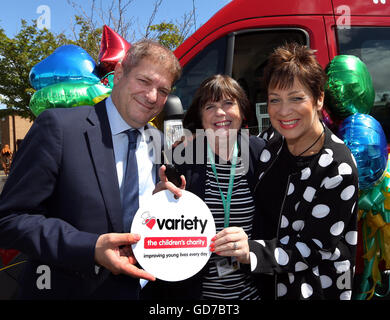 Gibside school headteacher Judith Donovan (second left), receives the ...