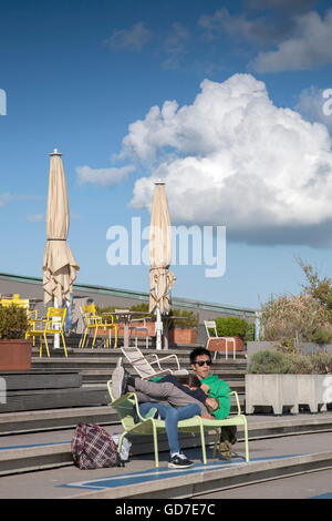 Rooftop Cafe Terrace, Nemo Science Museum; Amsterdam; Holland Stock ...