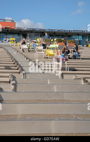 Rooftop Cafe Terrace, Nemo Science Museum; Amsterdam; Holland Stock ...