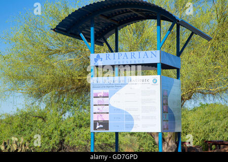 Sign for the Riparian Preserve at Water Ranch in Gilbert Arizona Stock ...