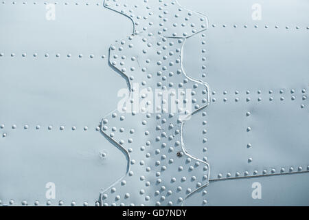 texture light skin of the aircraft with rivets Stock Photo - Alamy