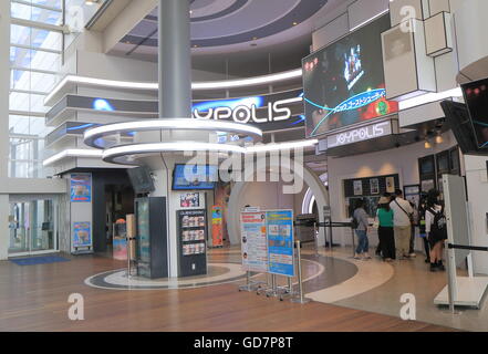 People visit Tokyo Joypolis amusement park in Odaiba Tokyo Japan Stock ...