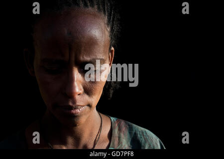 Woman belonging to the Agaw people ( Ethiopia Stock Photo - Alamy