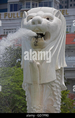 The Merlion (Malay: Singa-Laut) is an icon of Singapore depicted as a ...