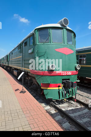 Soviet diesel locomotive TE3. Built in 1964 Stock Photo - Alamy