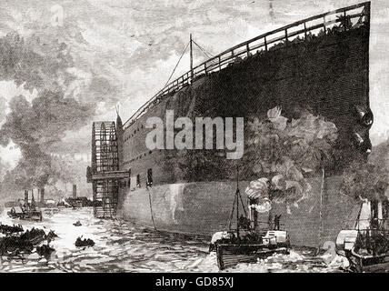 SS Great Eastern ship launch site on the Isle of Dogs, London. April ...