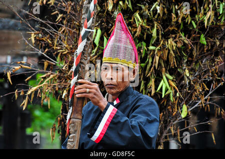 A Traditional Batak Musicians performing in Bolon Simanindo Batak ...
