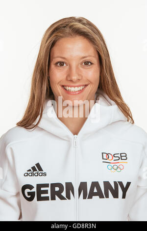 Ruth Spelmeyer poses at a photocall during the preparations for the ...
