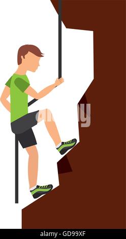 Man climbing avatar person silhouette icon. Vector graphic Stock Vector ...