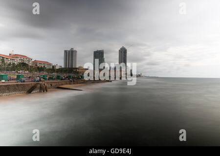 Long exposure photograph of Colombo, Sri Lanka on an evening in rainy ...