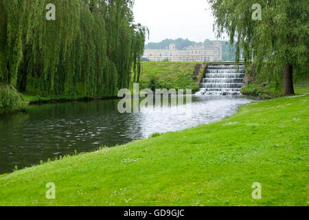 Waterfall at Leeds Castle Stock Photo - Alamy