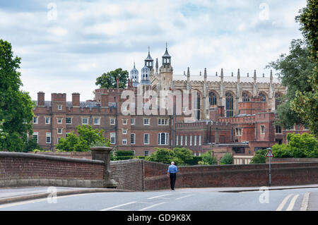 Eton College showing grounds and School Chapel, Eton, Berkshire ...
