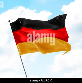 Flag of Germany - national symbol in the wind Stock Photo - Alamy