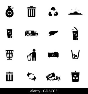 waste types icon set, Recyclable, Hazardous, Biodegradable and General ...