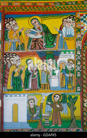 Christian murals on the walls of Enda Iyesus Church, Axum. Aksum ...