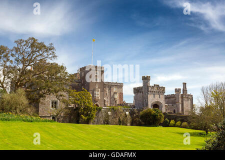 Powderham Castle, historic home of the Earl of Devon near Exeter Stock ...