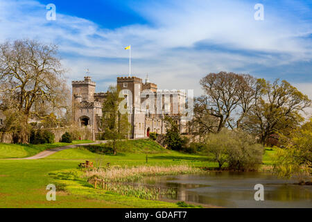 Powderham Castle, home to the Earls of Devon in Kenton, near Exeter ...