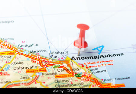 Ancona Italy map Stock Photo - Alamy