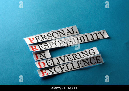 pride acronym concept , words on cut paper on wood Stock Photo - Alamy