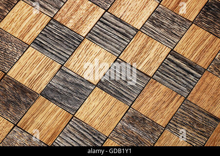 old wooden chess board made from oak tree Stock Photo - Alamy