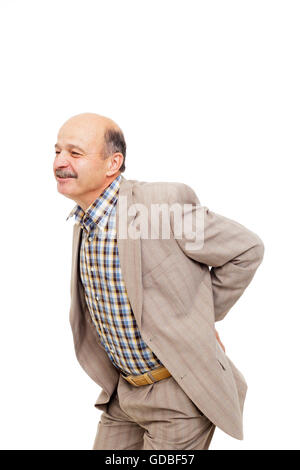 Man with injury wincing Stock Photo - Alamy