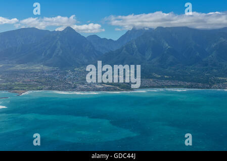 Aerial view of Kahului, Maui, Hawaii, USA Stock Photo - Alamy