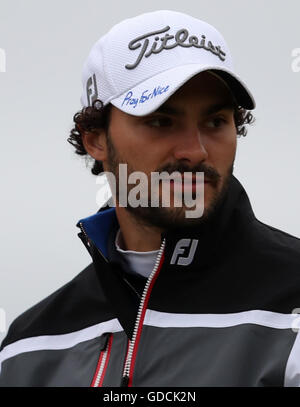 France's Clement Sordet with 'Pray for Nice' written on his hat during ...