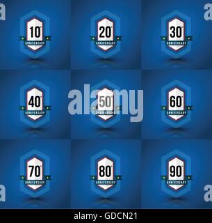 Illustration. Decorative number cards for wedding and holiday Stock ...