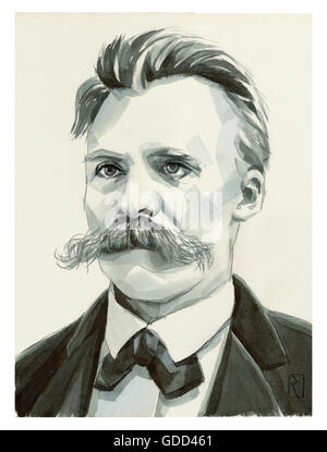 Portrait of Friedrich Nietzsche (1844-1900), 1894. Creator: Stoeving ...