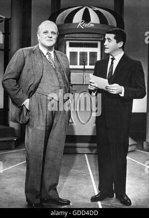 THE $64,000 QUESTION, Hal March, pops the $8000 question to a ...