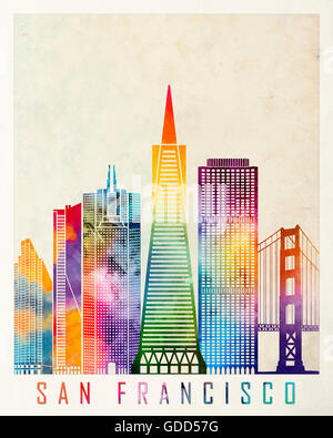 San Francisco landmarks and monuments Stock Photo - Alamy