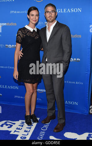 (L-R) Odette Annable and Dave Annable arrives at the LA Art Show ...