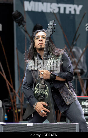 Chicago, Illinois, USA. 15th July, 2016. Singer AL JOURGENSEN of ...