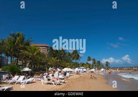 Condado beach in Puerto Rico at night Stock Photo - Alamy