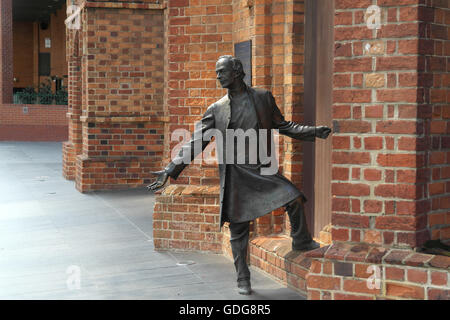 Statue of Bishop Mathew Hale outside the Cloisters, a convict-built ...