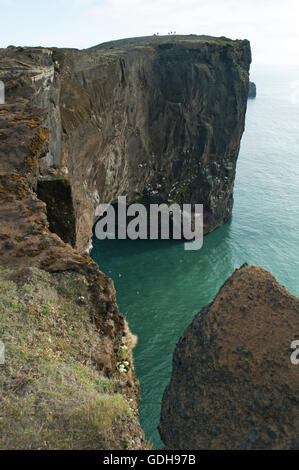 Landscape of cliffs and village of Vik Iceland Stock Photo - Alamy