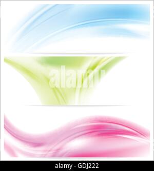 Abstract background design with colorful wavy lines in retro 60s-70s ...