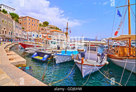 Hydra Port at Hydra Island, Greece Stock Photo - Alamy