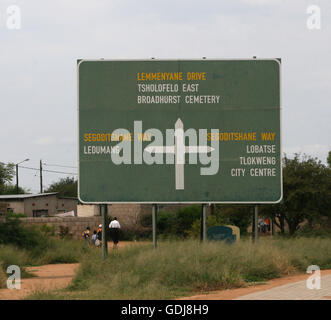 Road Sign in Gaborone, Botswana Stock Photo - Alamy