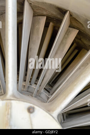 Aircraft engine vane turbine blades close up view Stock Photo - Alamy