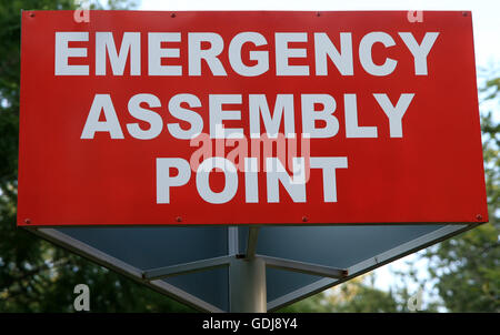 Emergency Assembly Point Sign, Gaborone, Botswana Stock Photo - Alamy