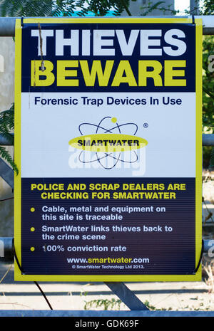 Smartwater sign, smart water sign, warning, MetTrace, met trace ...